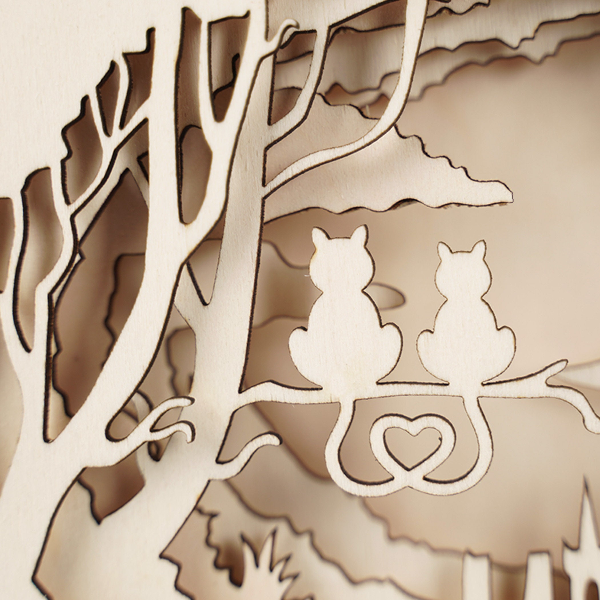 Multilayer Laser Cut File of a Romantic Scene Featuring a Couple of ...