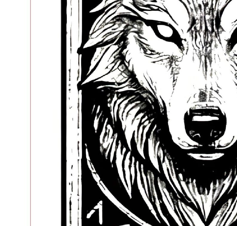 Wolf Bookmark SVG | Gothic Rune Fantasy Laser Cut File for Wood - Etsy