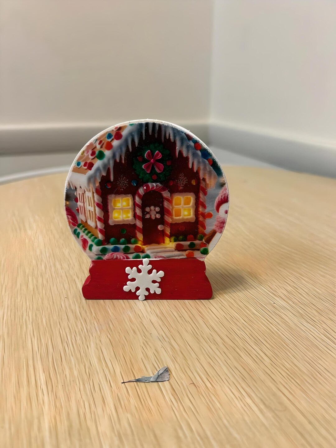 Gingerbread House Wooden Snow Globe Decor for Christmas - Etsy