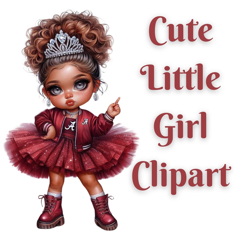 Cute Little Girls Clipart Girl Clip Art Cute Kids Clipart Watercolor ...