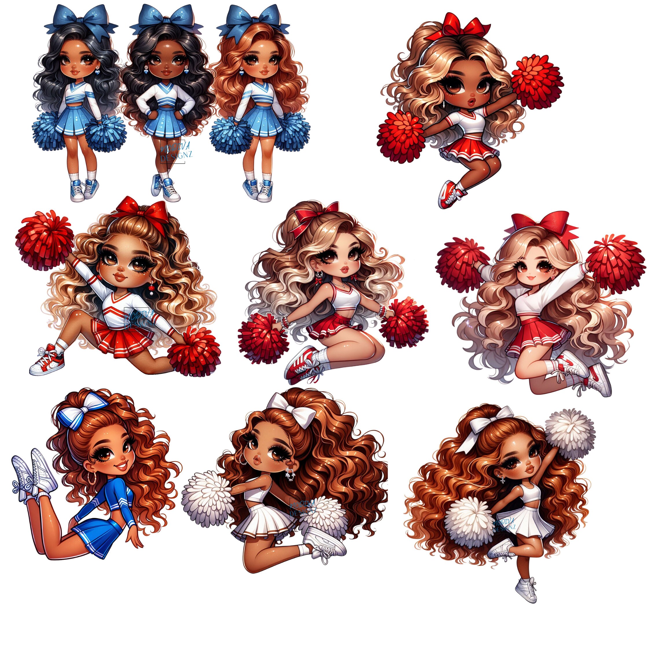 Cheerleaders Clipart Cheer Png Cheerleader With Pompoms Cheerleading ...