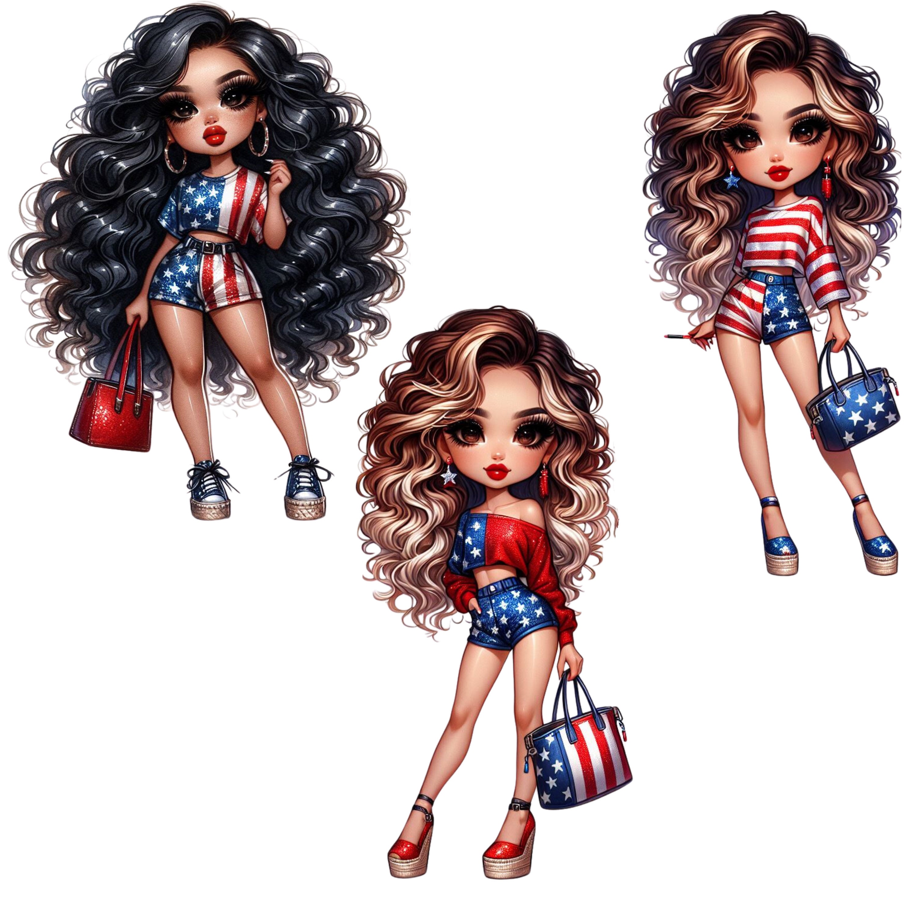 Chibi Girls Summertime Clipart Sunny Chibi Girls Clipart Chibi Beach ...