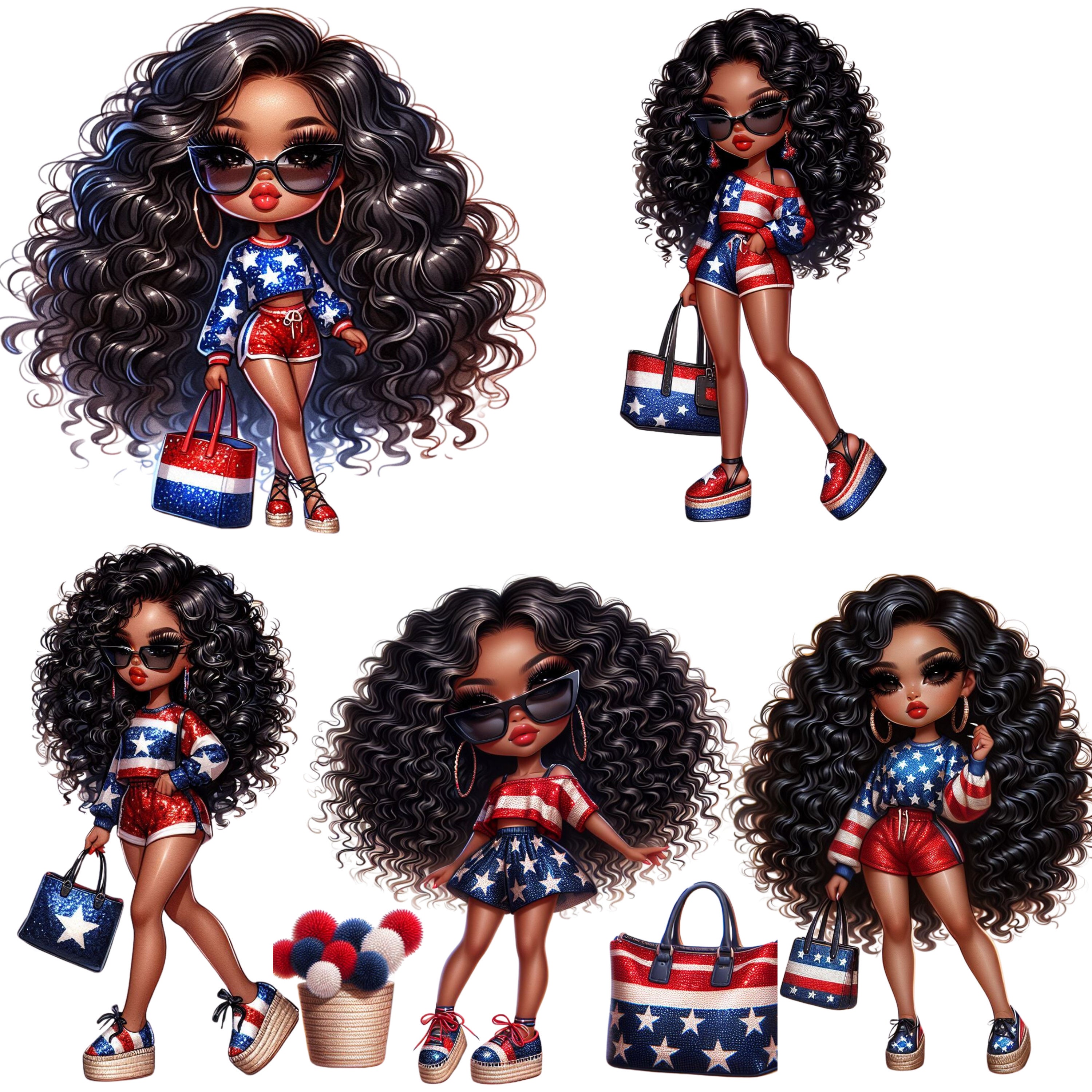 Chibi Girls Summertime Clipart Sunny Chibi Girls Clipart Chibi Beach ...