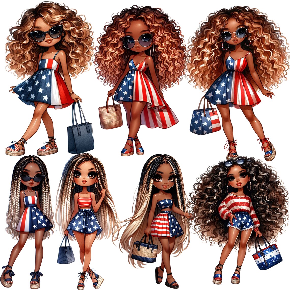 Chibi Girls Summertime Clipart Sunny Chibi Girls Clipart Chibi Beach ...