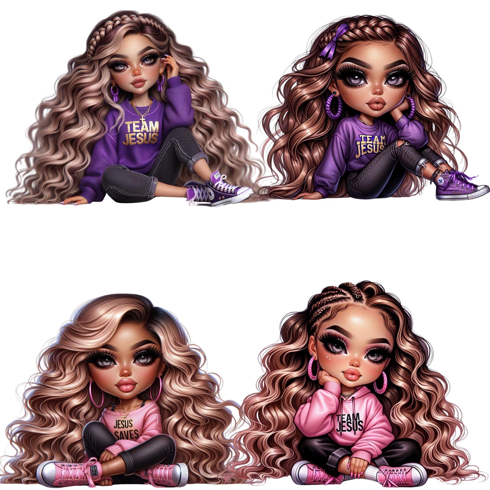 Chibi Faith Doll Chibi Woman Png Faith Based Christian Clipart inspired ...