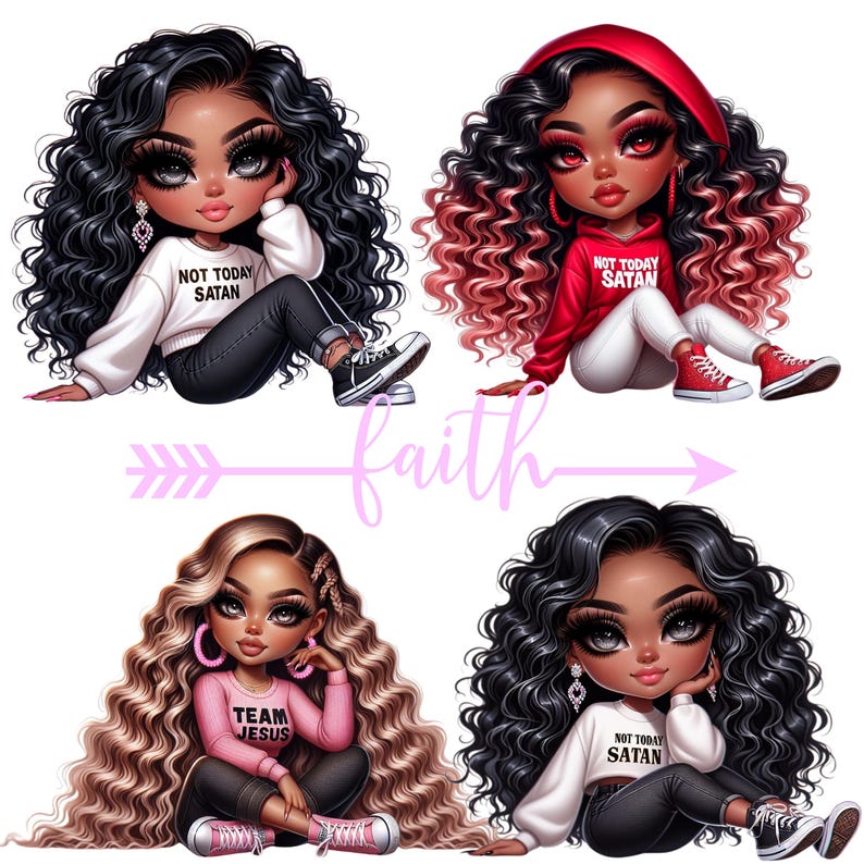 Chibi Faith Doll Chibi Woman Png Faith Based Christian Clipart inspired ...