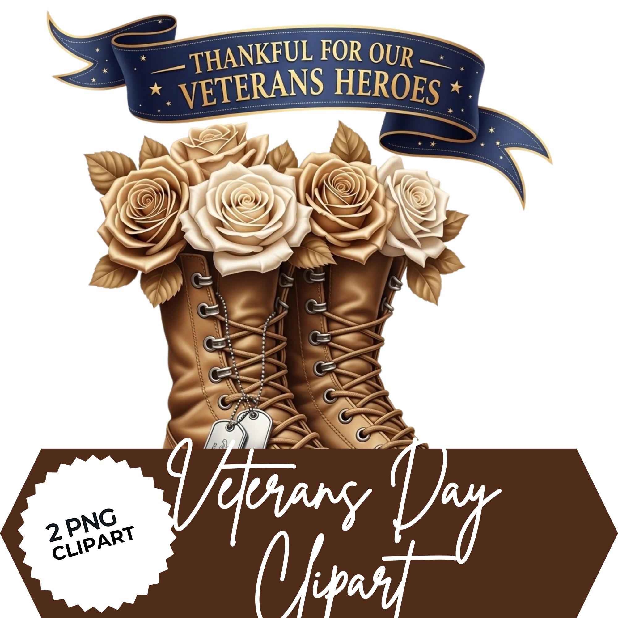Veterans Day Clipart: Patriotic PNG, Digital Download, Scrapbooking ...