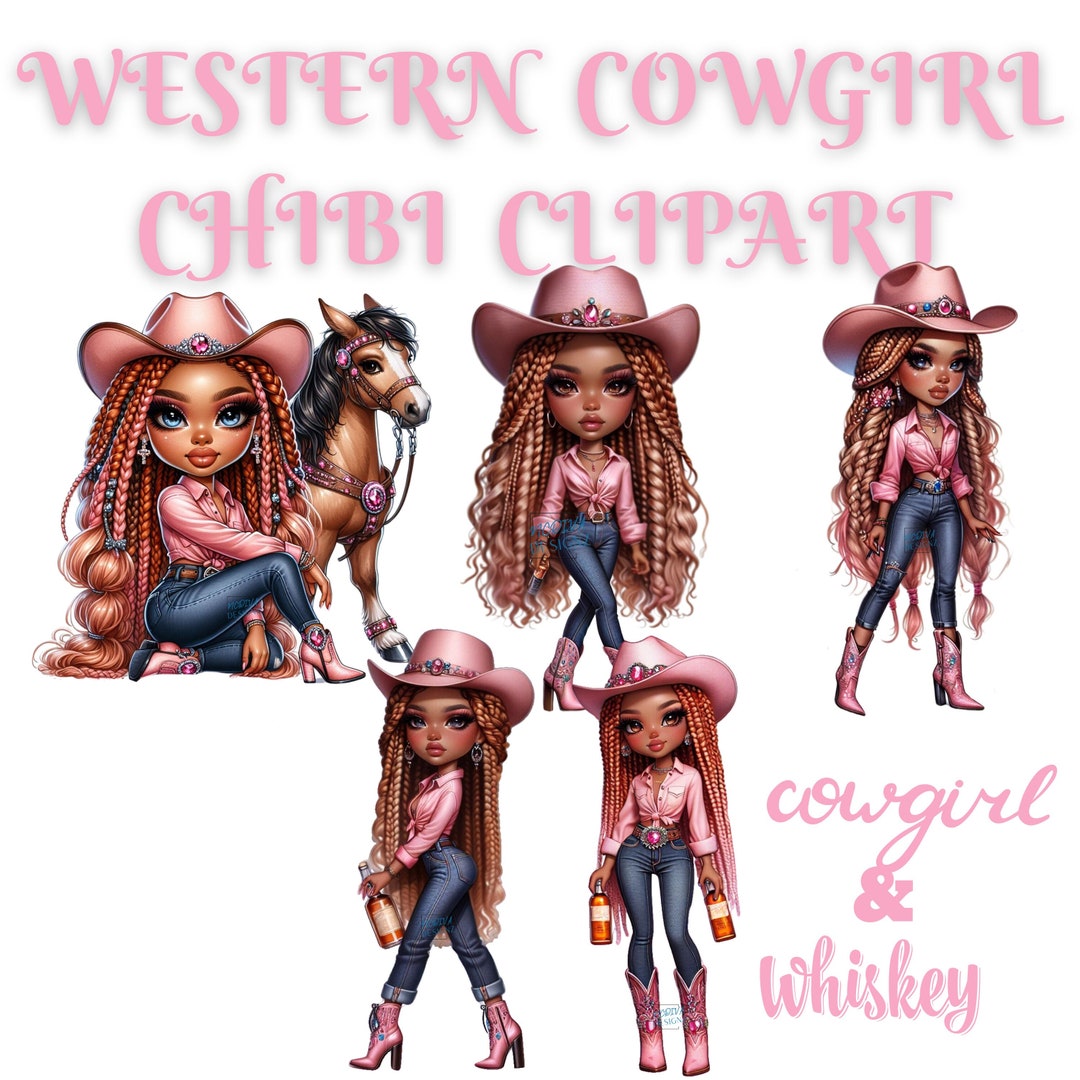 Country Cowgirl Png Western Clipart Chibi Doll African American Cowgirl ...