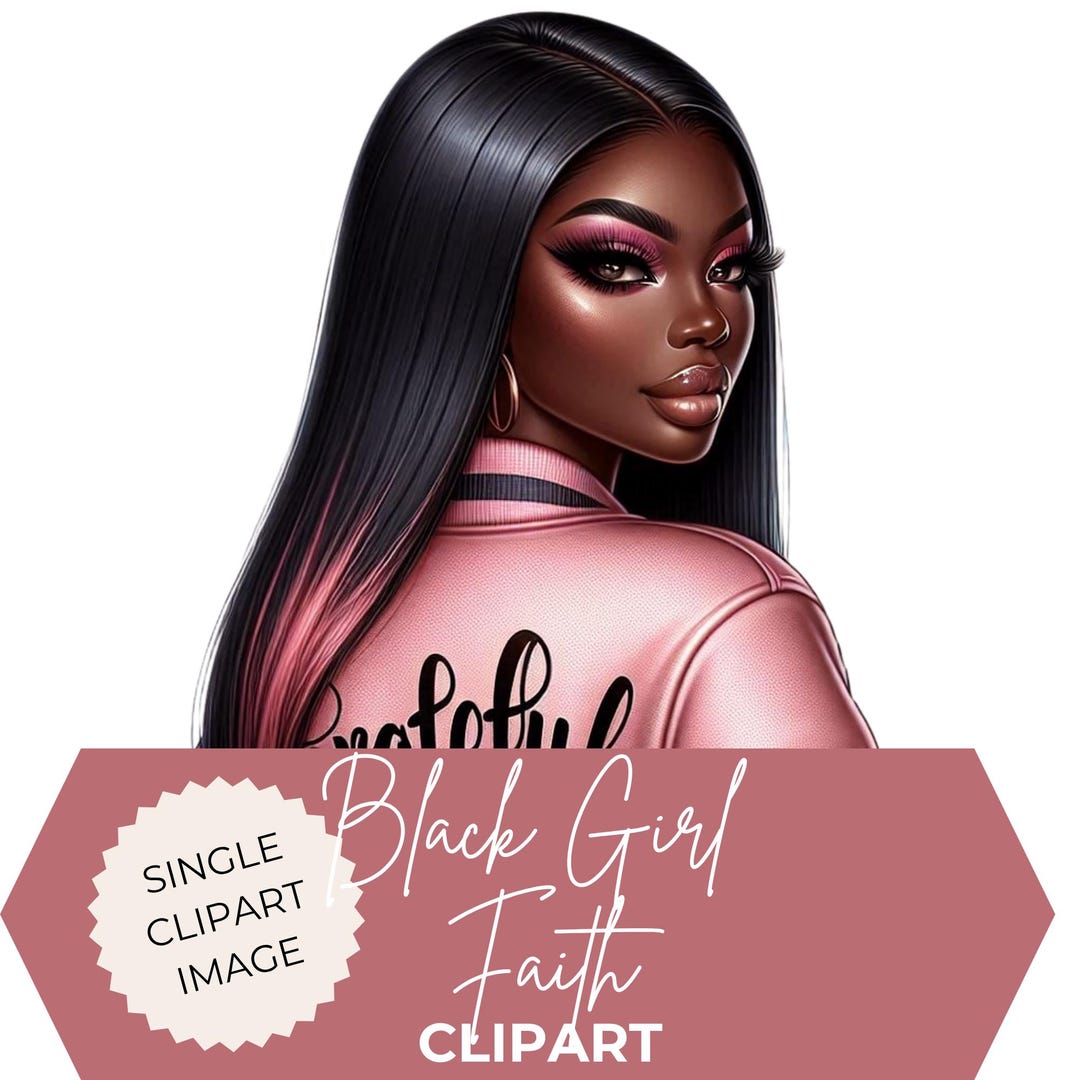 Black Girl Faith Clipart: Grateful Woman Praying PNG (digital Download ...