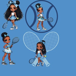Chibi Girls Sports Clipart Chibi Sports Girls Digital Art Playful Chibi ...