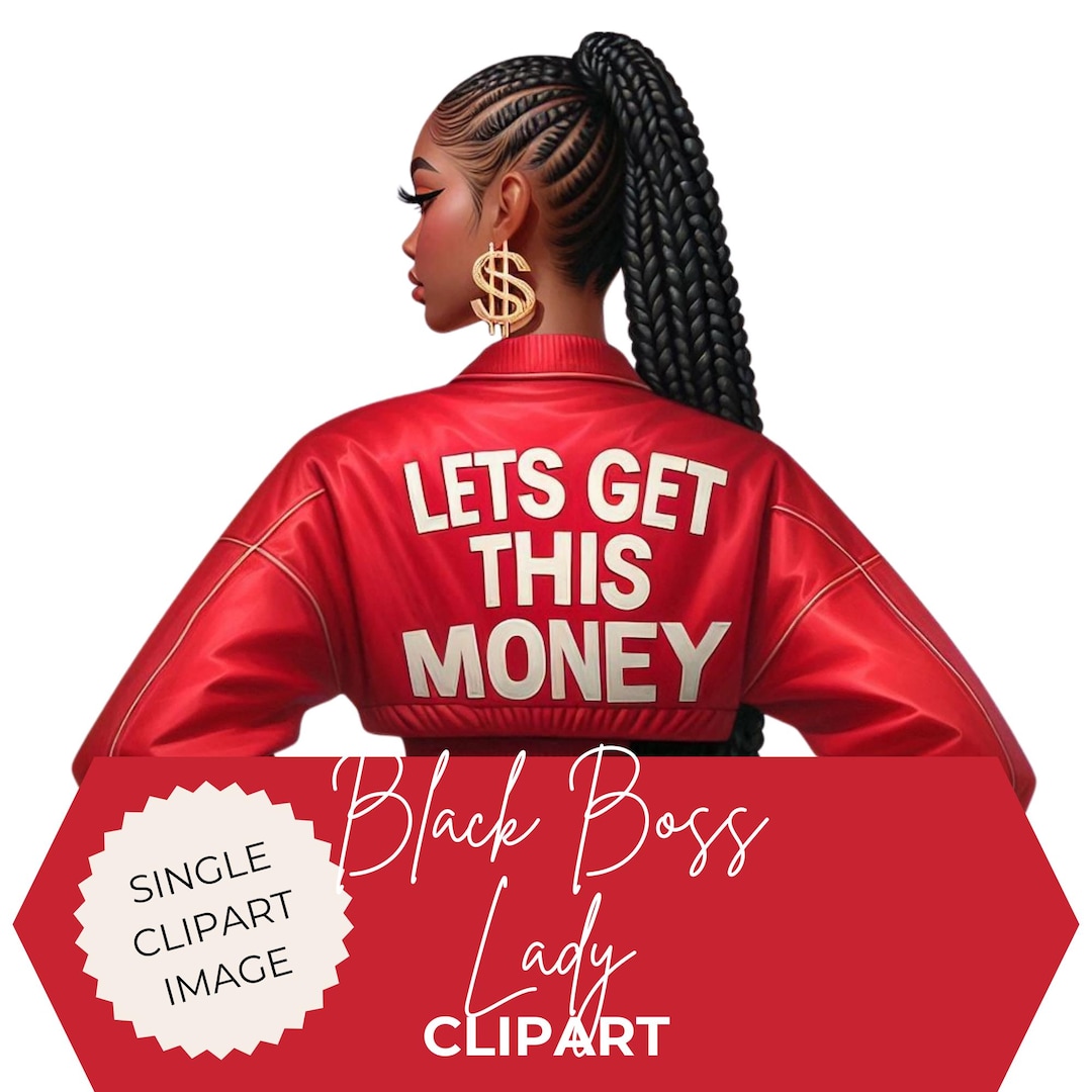 Black Boss Lady, Black Girl Boss PNG, Office Girl Clipart, Black Girl ...