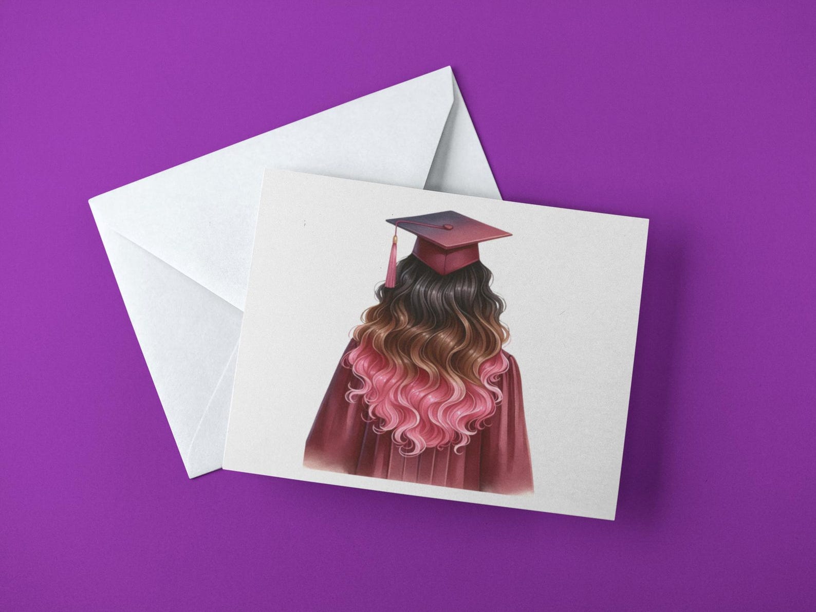 Black Girl Graduate Clipart: Watercolor Graduation PNG (digital ...