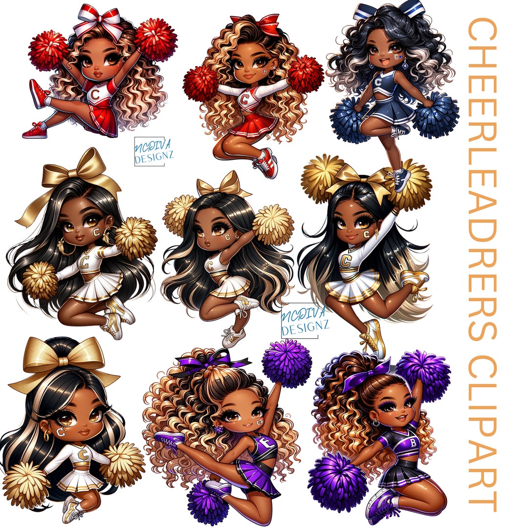 Cheerleaders Clipart Cheer Png Cheerleader With Pompoms Cheerleading ...