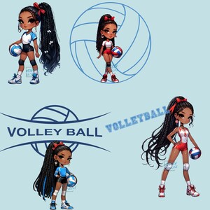 Chibi Girls Sports Clipart Chibi Sports Girls Digital Art Playful Chibi ...