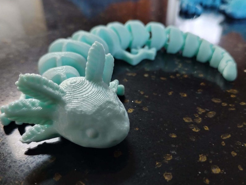 Articulated 3D Printed Axolotl Toy/fidget - Etsy