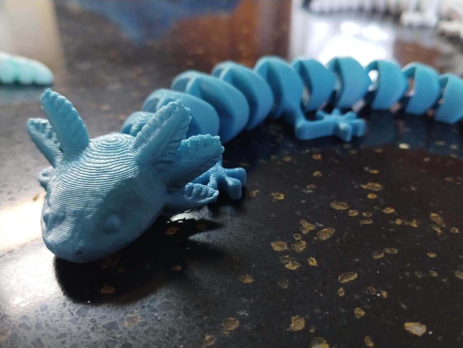 Articulated 3D Printed Axolotl Toy/fidget - Etsy