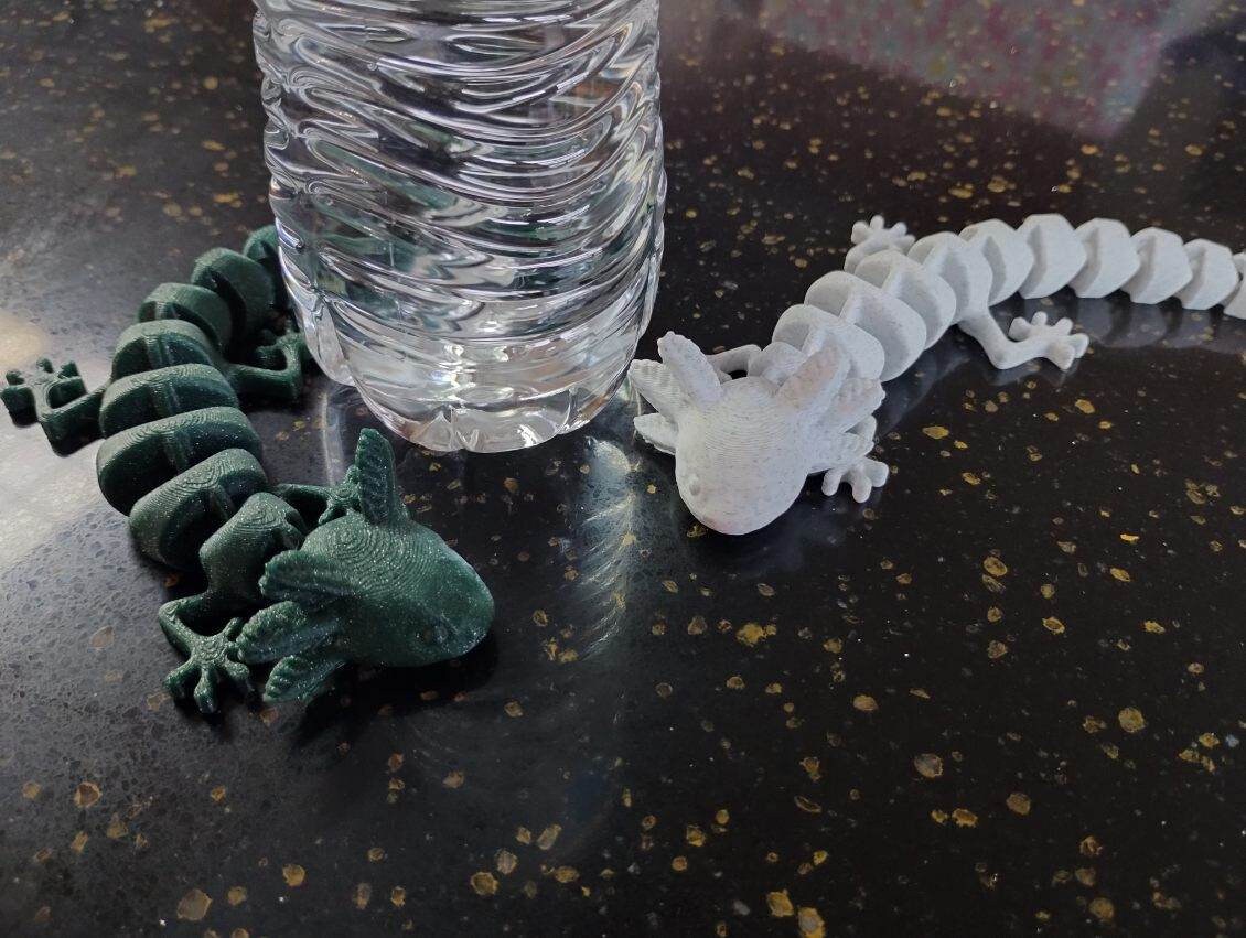 Articulated 3D Printed Axolotl Toy/fidget - Etsy
