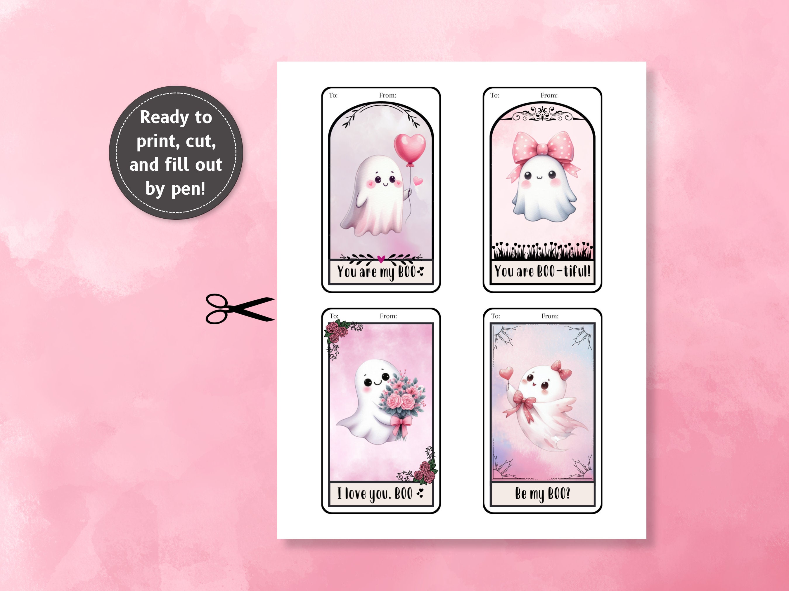 Ghost Valentine's Day Cards | Ghost Valentines | Valentines Day Cards ...
