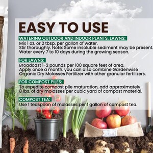 GARDENWISE Organic Molasses for Plants; Horticultural Molasses - Ideal ...