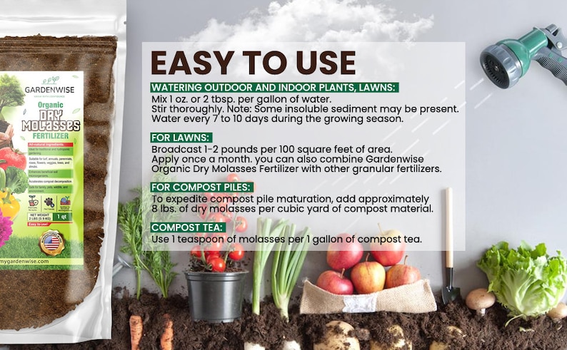 GARDENWISE Organic Molasses for Plants; Horticultural Molasses - Ideal ...
