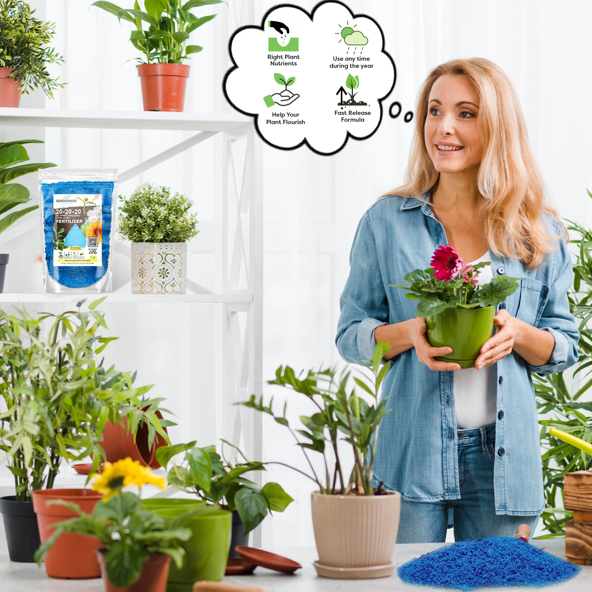 20-20-20 All Purpose Water Soluble Fertilizer: Indoor/outdoor Plant ...