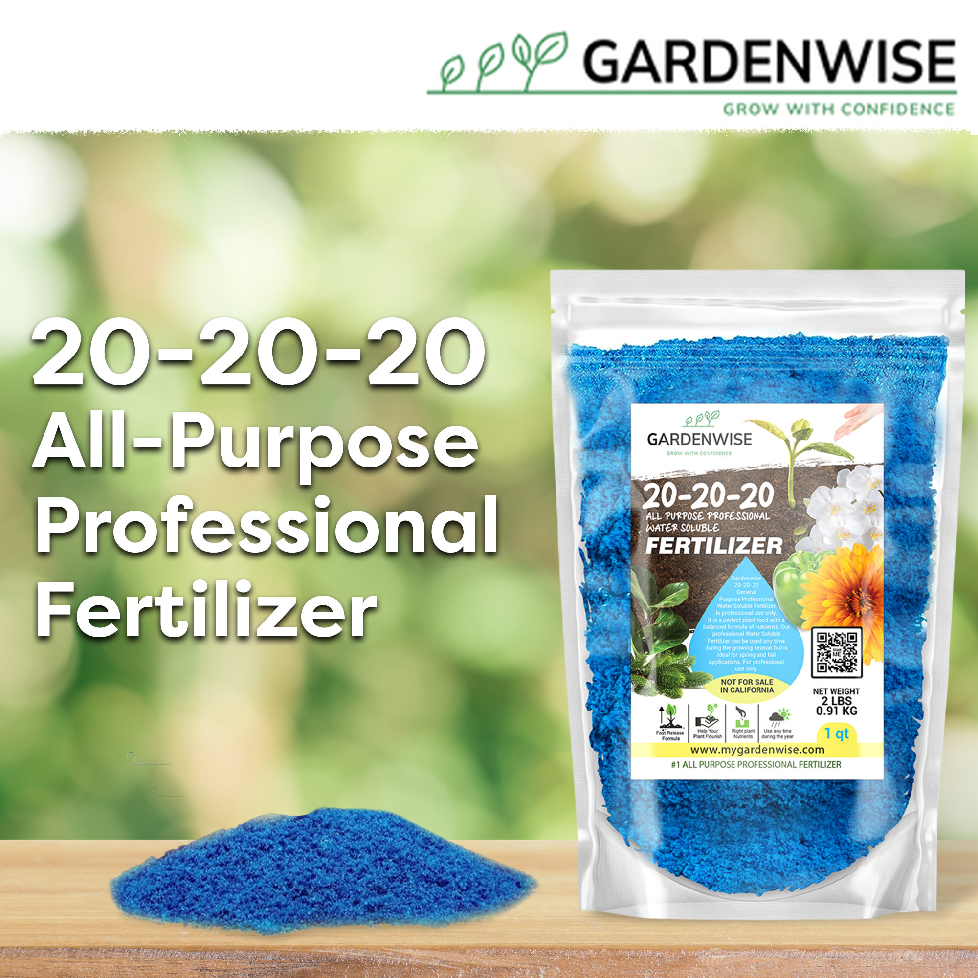 20-20-20 All Purpose Water Soluble Fertilizer: Indoor/outdoor Plant ...