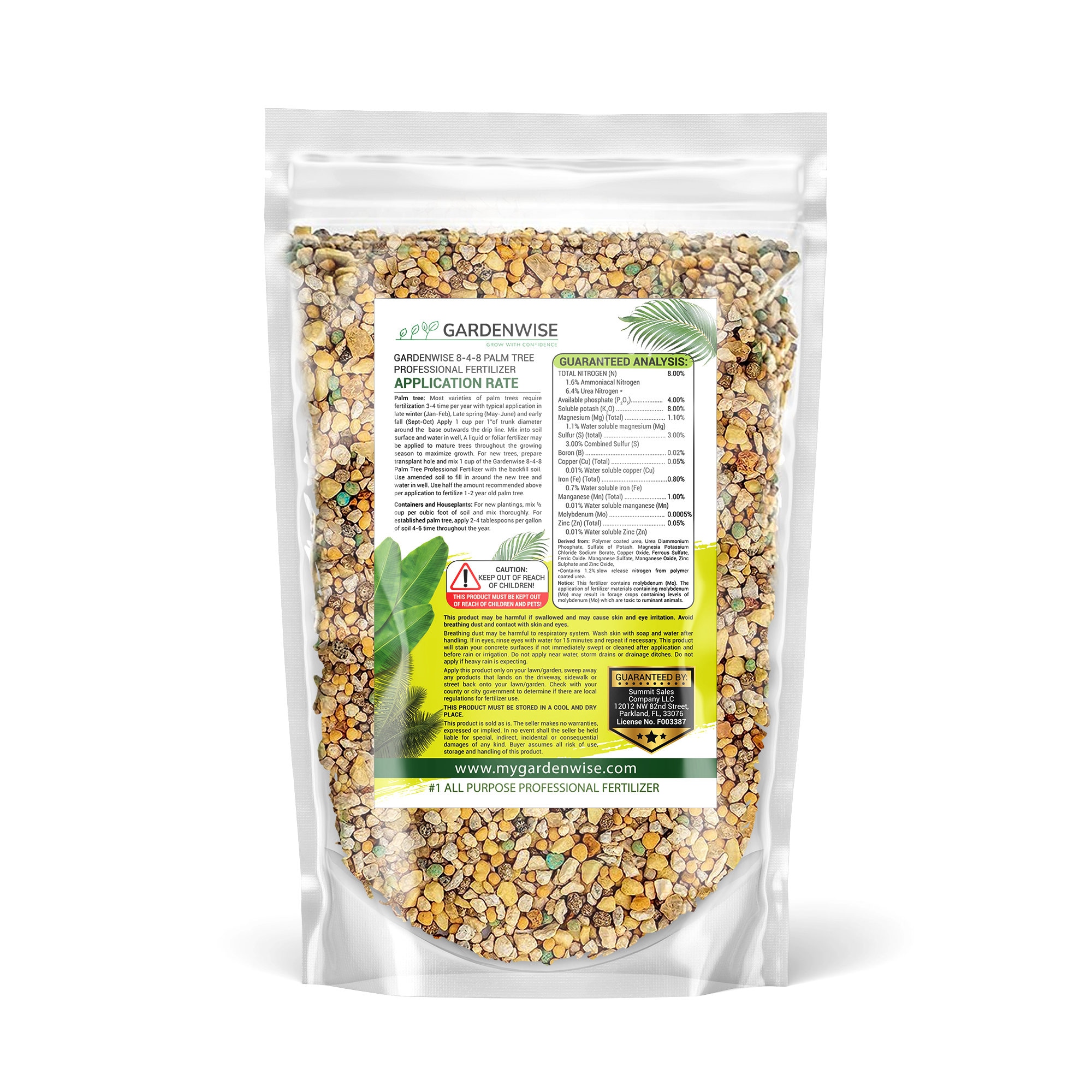 Gardenwise 8-4-8 Professional Palm Tree Fertilizer Plant Food for ...