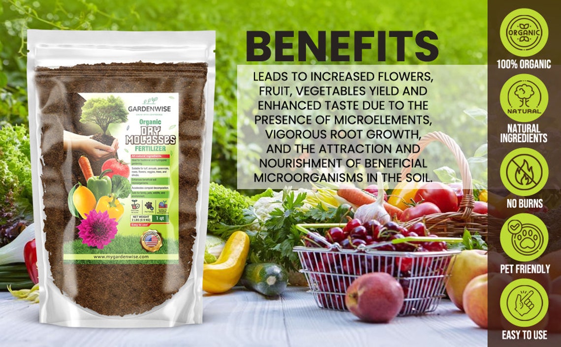 GARDENWISE Organic Molasses for Plants; Horticultural Molasses - Ideal ...