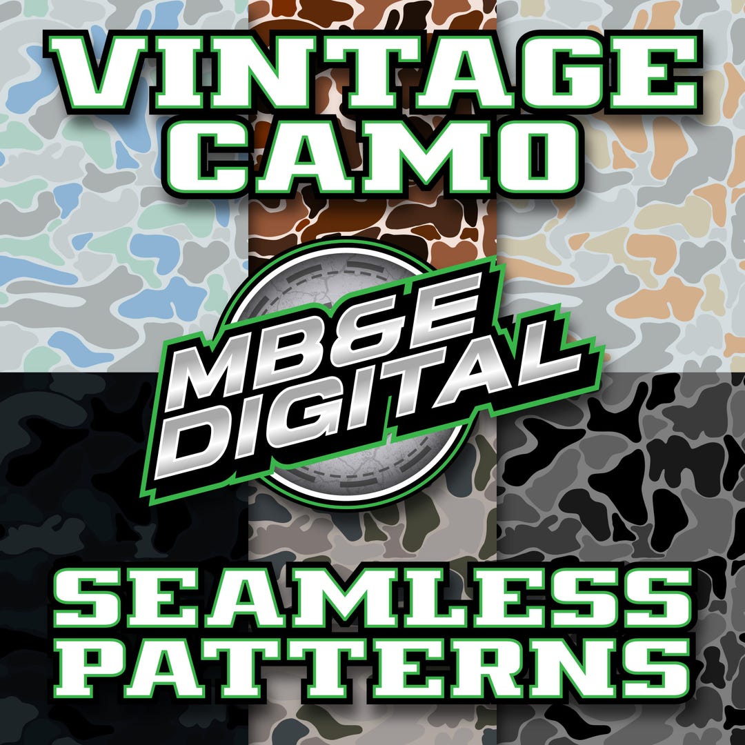 Vintage Duck Camo PNG Seamless Patterns Textures / High Quality ...