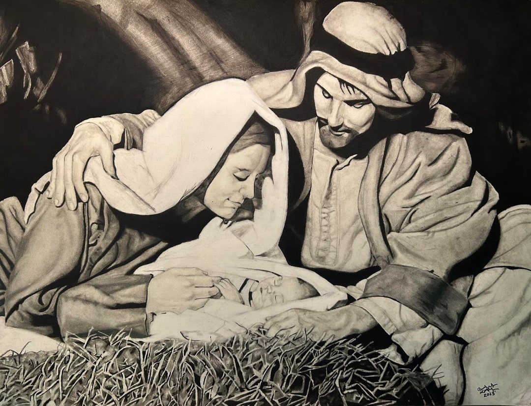 Mary, Joseph and Baby Jesus - Etsy