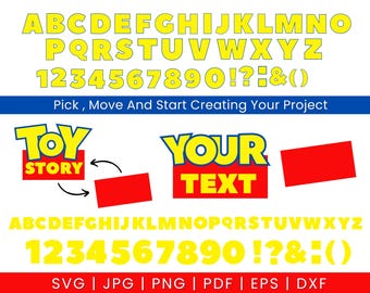 Toy Story Font SVG, Toy Story Alphabet SVG, Toy Story Letters Numbers ...