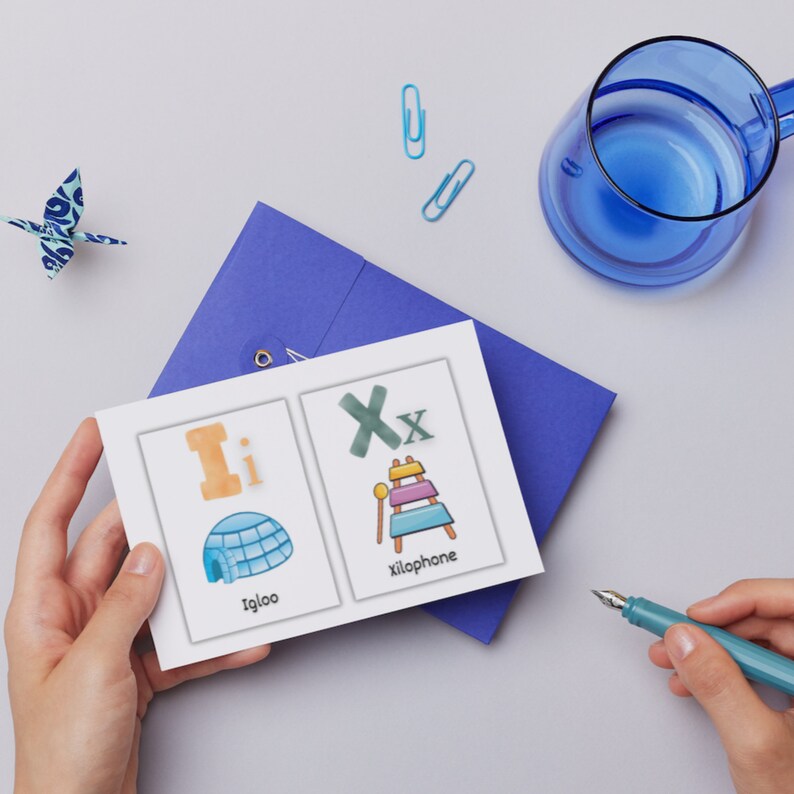 Alphabet Printable Flashcards ABC Flash Cards Educational Cards ...