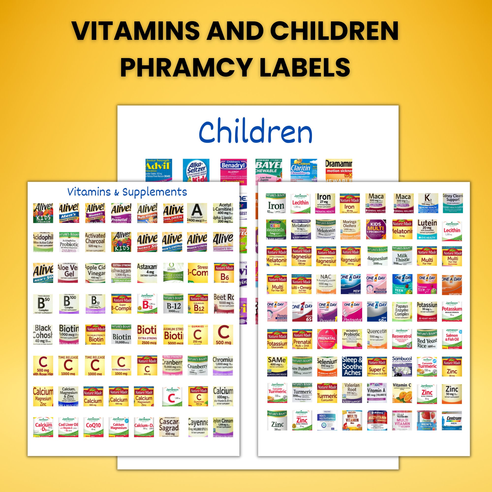 650 Pocket Pharmacy Labels Pill Label Sticker Pill Organizer Labels ...