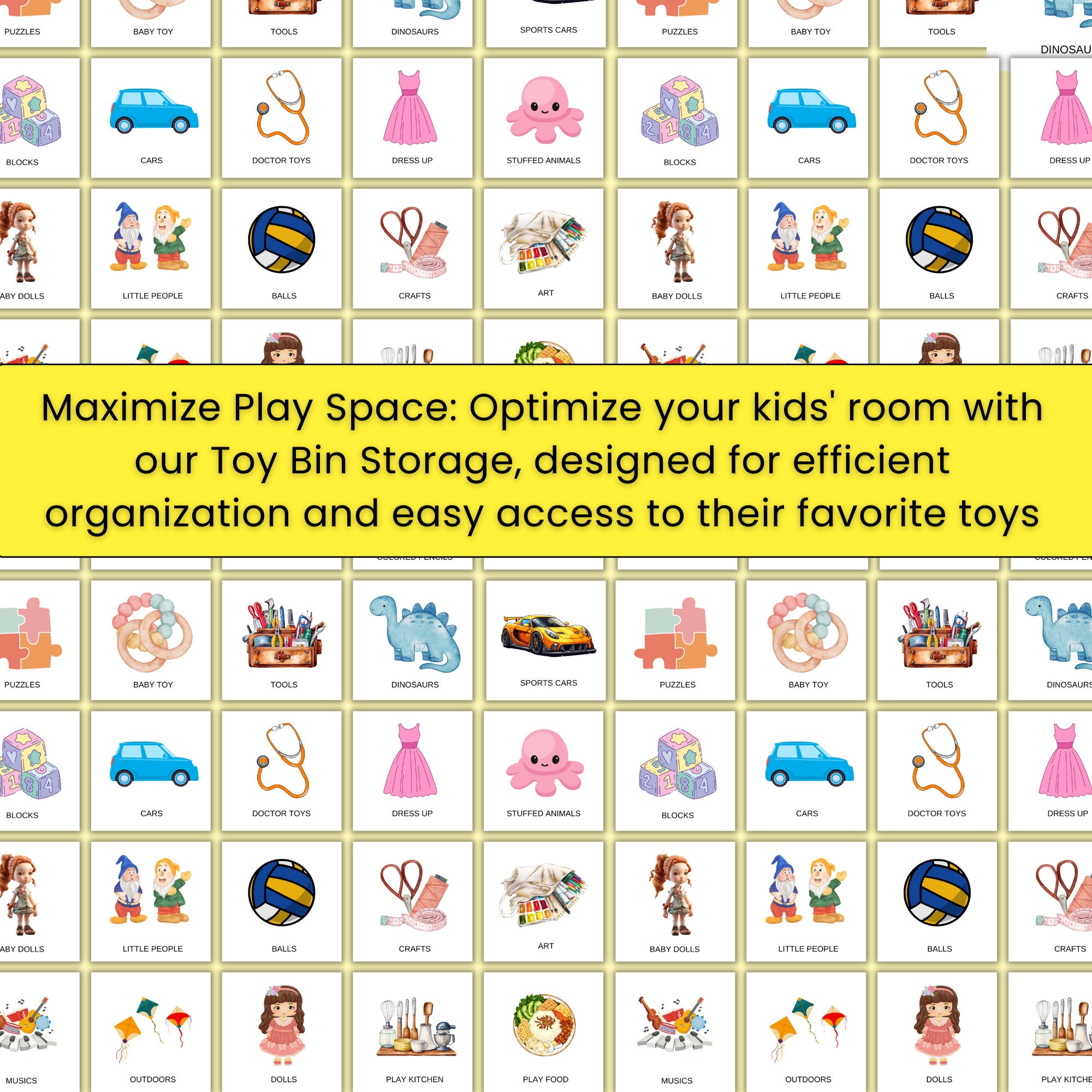 Toy Bin Labels Toy Bin Storage Labels Kids Toy Labels Playroom ...