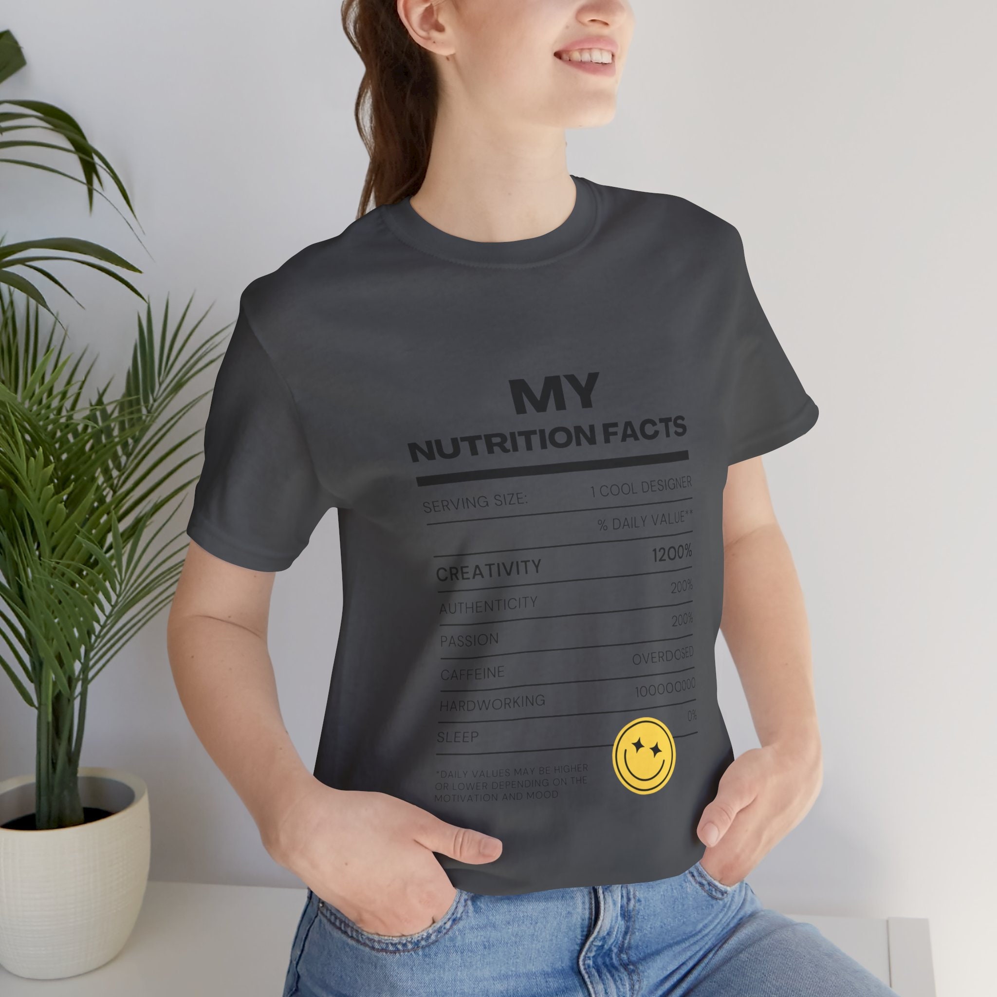 My Nutrition Facts Funny T-shirt - Etsy