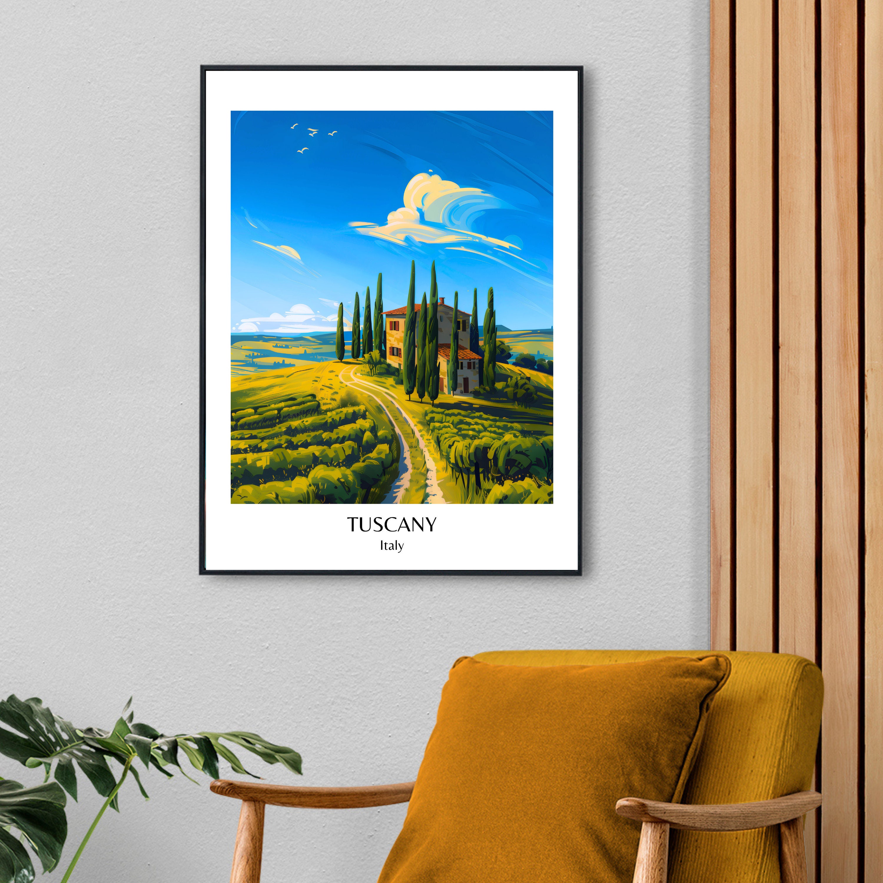 Tuscany Poster Italy Lifestyle Poster Valdorcia Poster Toscana Poster ...