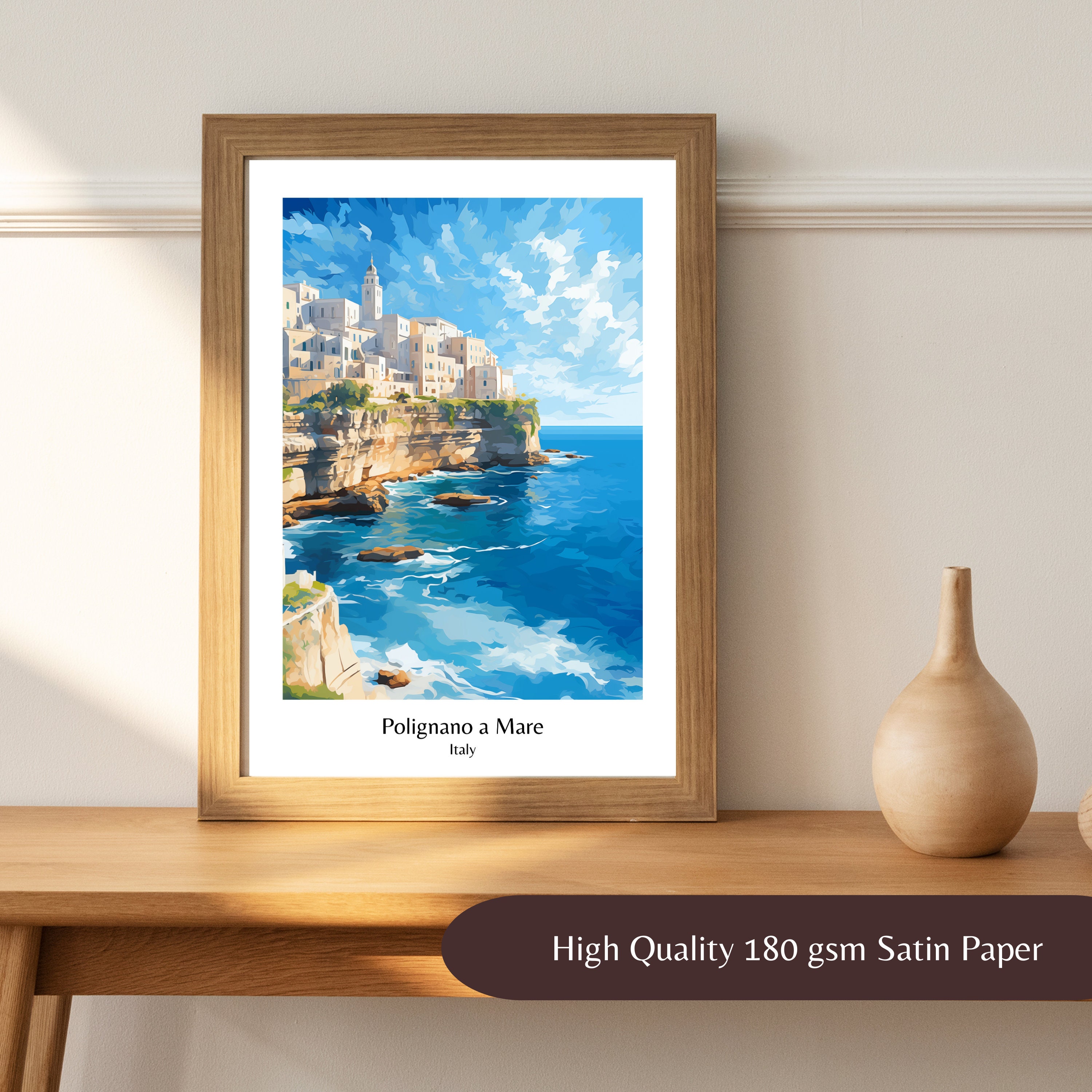 Polignano a Mare Poster Italy Lifestyle Poster Apulia Italy Travel ...