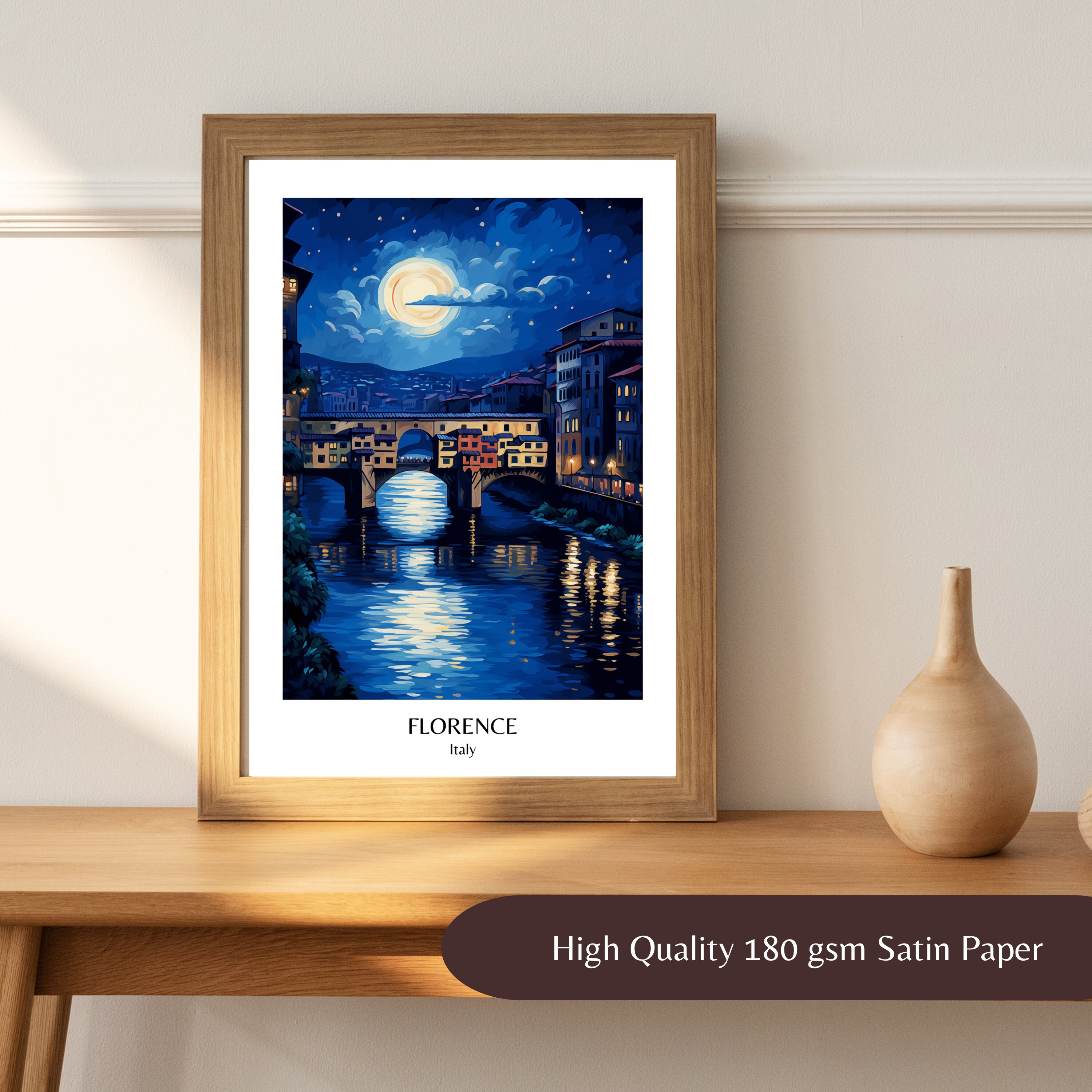 Florence Poster Italy Lifestyle Poster Tuscany Poster Florence Ponte ...