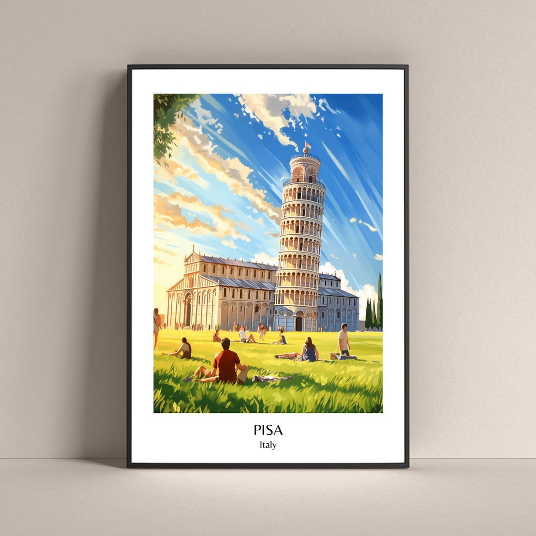 Pisa Poster Italy Lifestyle Poster Pisa Tuscany Print Italy Travel ...