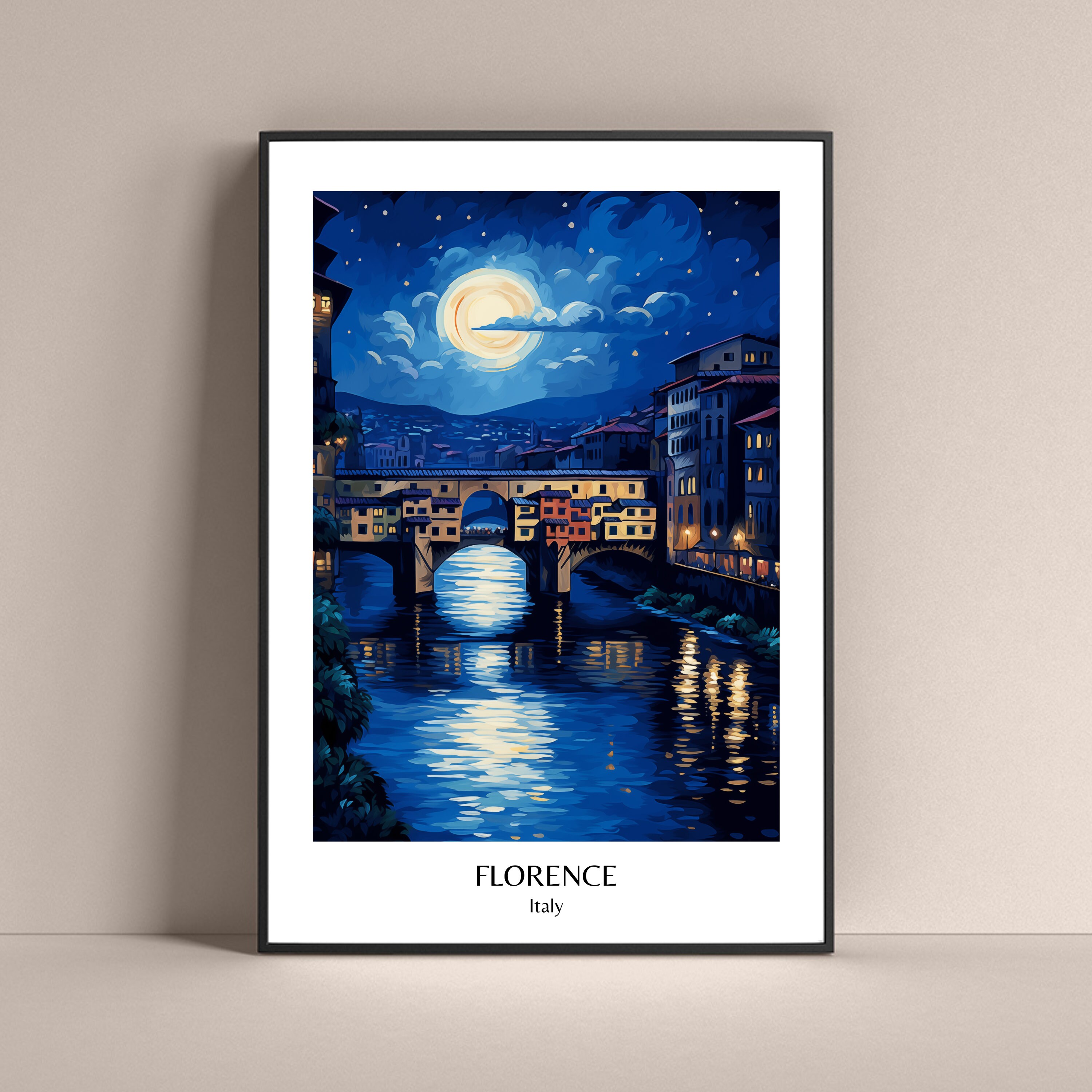 Florence Poster Italy Lifestyle Poster Tuscany Poster Florence Ponte ...