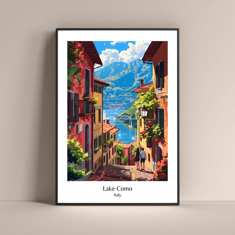 Lake Como Poster Print Italy Lifestyle Poster Bellaggio Travel Poster ...