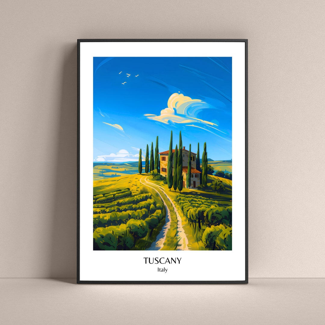 Tuscany Poster Italy Lifestyle Poster Valdorcia Poster Toscana Poster ...