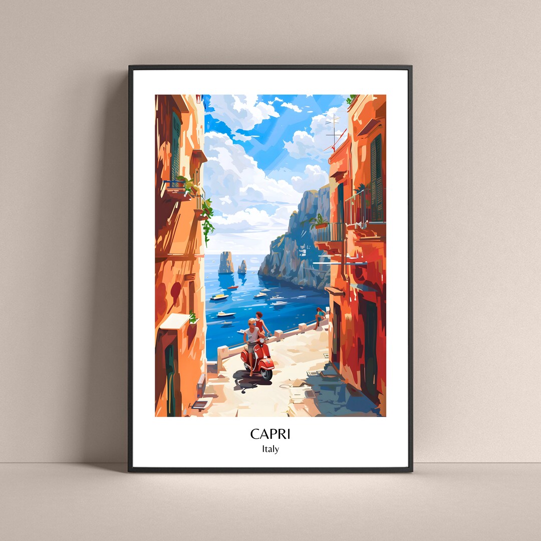 Capri Poster Italy Lifestyle Poster Campania Italy Poster Italy Travel ...