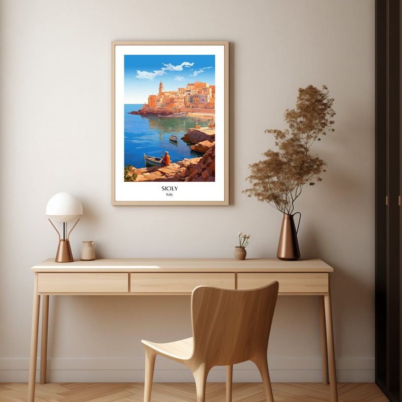 Sicily Poster Italian Lifestyle Poster Fisherman Gift Poster Sizilien ...
