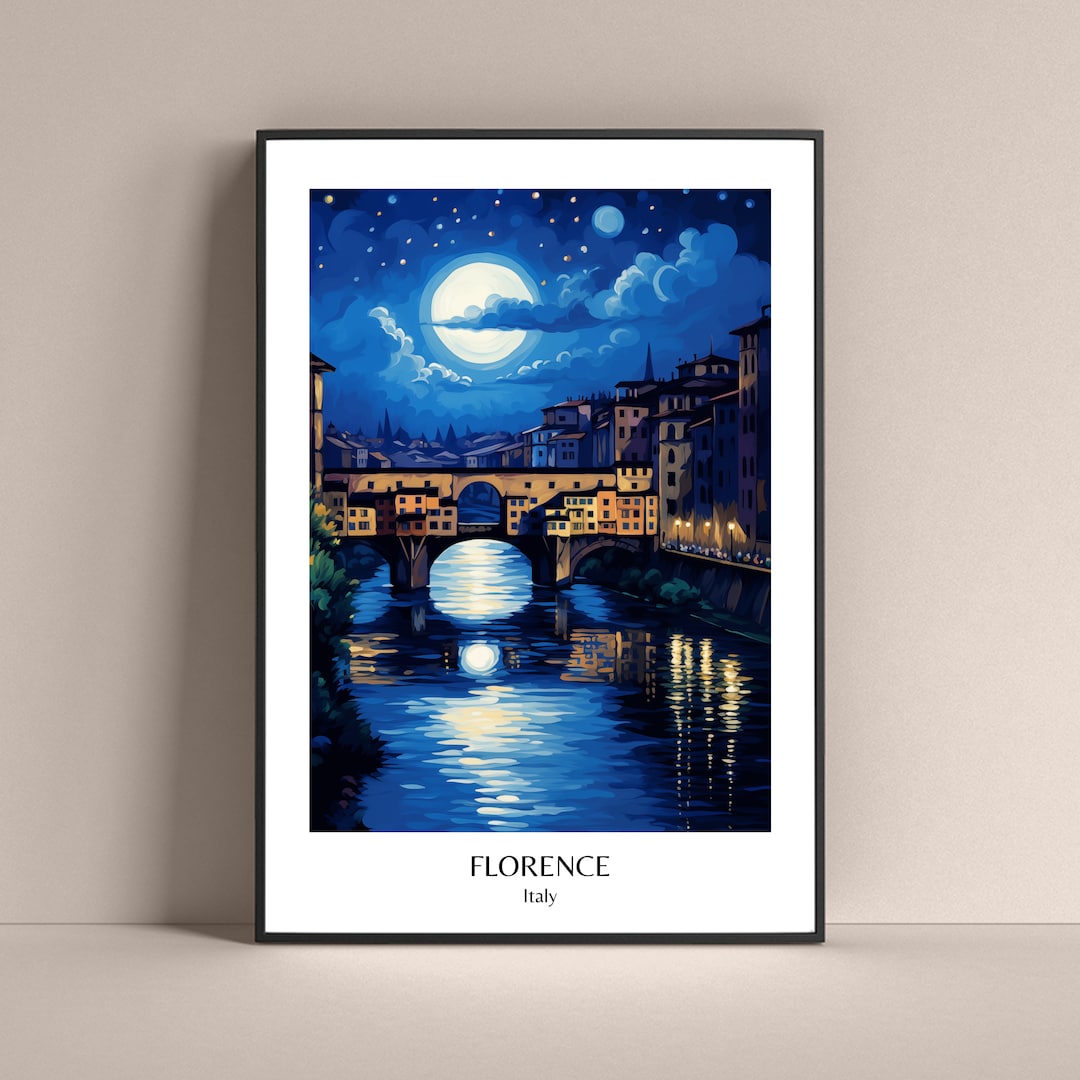 Florence Poster Italy Lifestyle Poster Tuscany Poster Florence Ponte ...