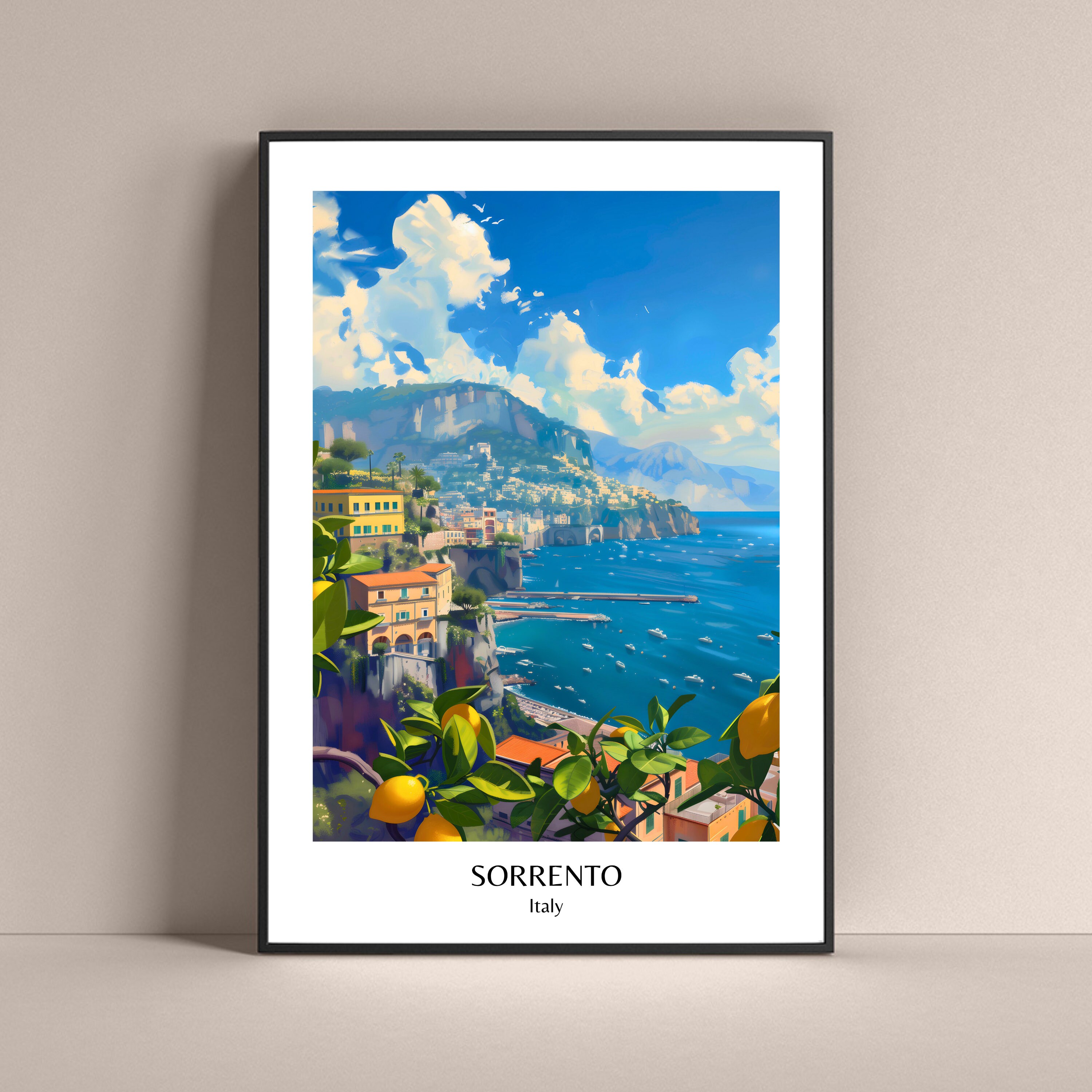 Sorrento Poster Italy Lifestyle Poster Sorrento Italy Print Sea Gift ...