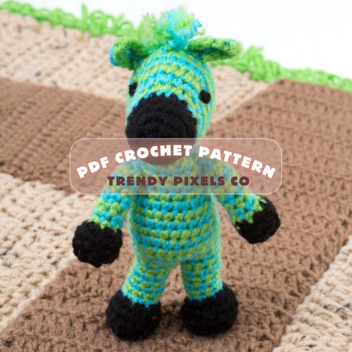 Zebra Crochet Pattern, No Sew Amigurumi,crochet Zebra,knitted Zebra ...