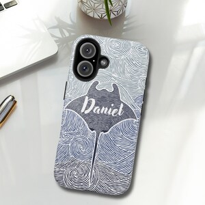 Custom Manta Ray Phone Case Aesthetic Personalized Name for Couples ...