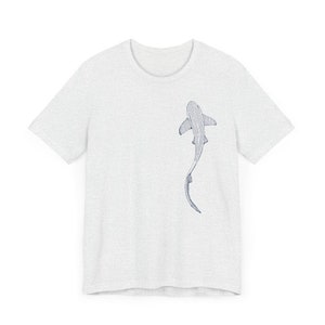 Nurse Shark Unisex Tshirt, Front and Back Printed Blue Abstract Line ...