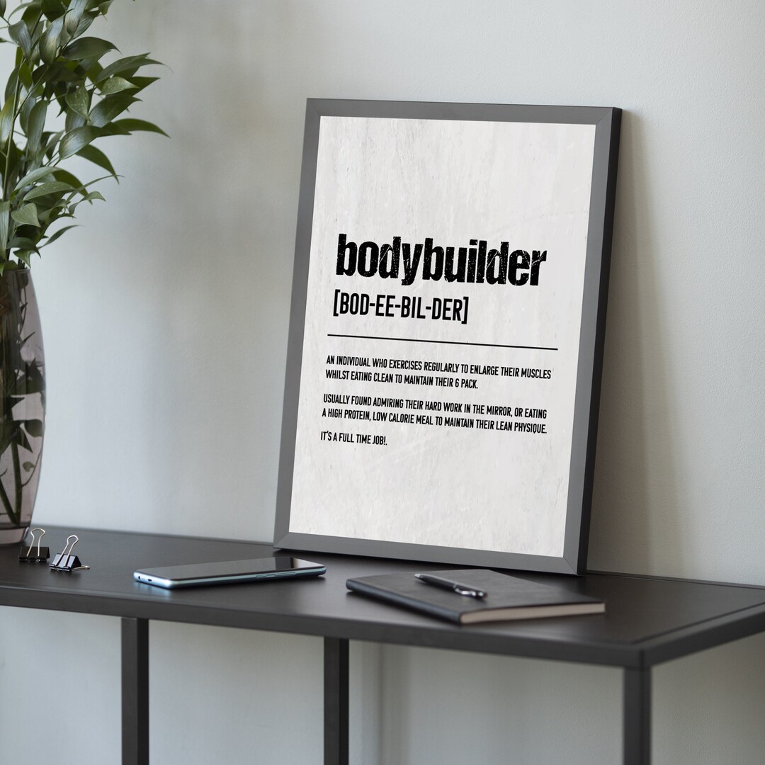 BODYBUILDER DEFINITION MEANING | Printable Wall Art | Bodybuilder Print ...